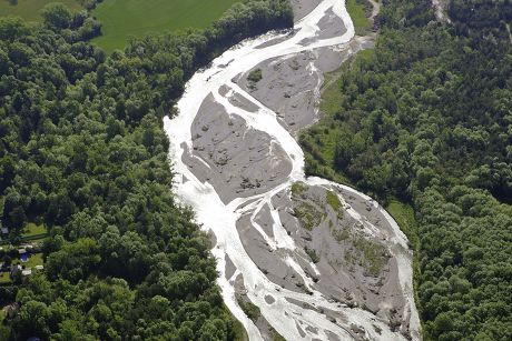 Aerial Shot Natural Part River Leitha Editorial Stock Photo - Stock ...