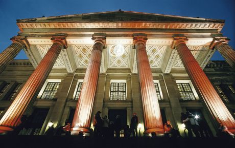Illuminated Classicistic Column Hall German Schauspielhaus Editorial ...