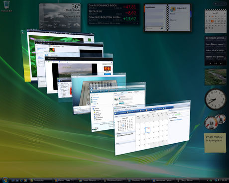 Microsoft Windows Vista English Version Desktop Editorial Stock Photo ...