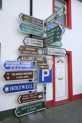 Signposts House Kinvarra Galway Connacht Ireland Editorial Stock Photo ...