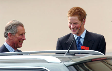 Prince Harry Saying Goodbye Prince Charles Editorial Stock Photo ...