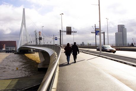 Erasmus Bridge Rotterdam Holland Editorial Stock Photo - Stock Image ...