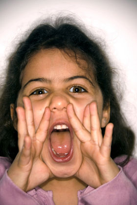 Model Released Young Girl Shouting Help Editorial Stock Photo - Stock ...