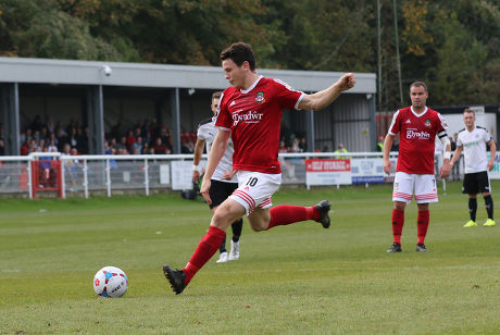 Connor Jennings Scores Wrexhams Opening Goal Editorial Stock Photo ...