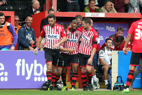Stevenage Players Arrive Ground Exeter City Editorial Stock Photo ...