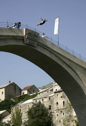 Bridge Jump Festival Traditional Jump Stari Editorial Stock Photo ...