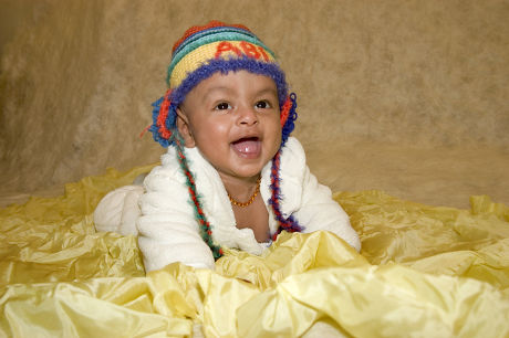 Model Released Ethiopian Baby Woolly Cap Editorial Stock Photo - Stock ...