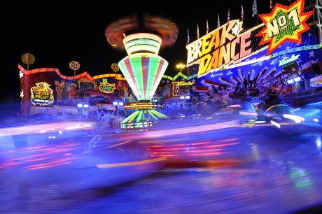 Breakdance Ride Night Carousel Motion Blur Editorial Stock Photo ...