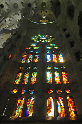 Colourful Church Window Sagrada Familia Church Editorial Stock Photo ...