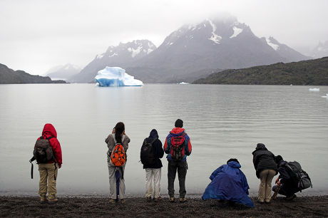 Grey Lake Near Grey Glacier Torres Editorial Stock Photo - Stock Image ...