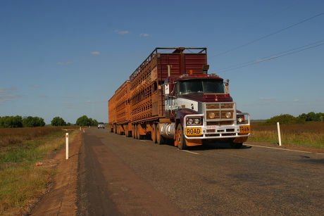 Road Train On Way Outback Darwin Editorial Stock Photo - Stock Image ...
