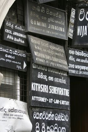 Lka Sri Lanka Kandy Signs Lawyers Editorial Stock Photo - Stock Image ...