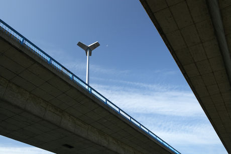 View Downside Two Concrete Road Bridges Editorial Stock Photo - Stock ...