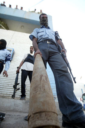 Iraqi Police Officer Shows Off Rocket Editorial Stock Photo - Stock ...