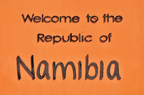Text Welcome Republic Namibia Namibiansouth African Editorial Stock ...