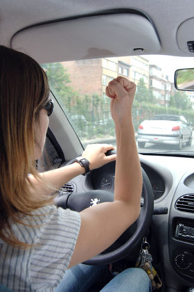 Model Released Woman Having Road Rage Editorial Stock Photo - Stock ...