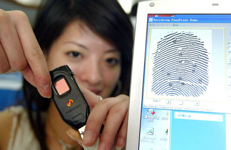 Fingerprint Scanner Powered By Worlds Most Editorial Stock Photo ...