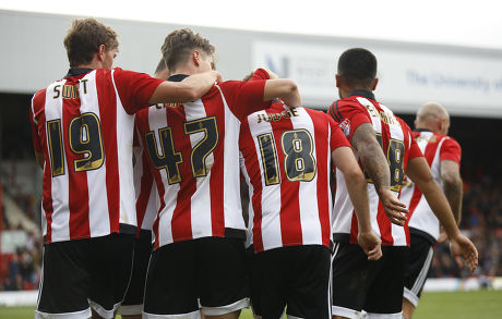Brentford Players Join Brentford Midfielder Alan Editorial Stock Photo ...