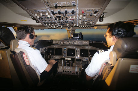 Flight Deck Boeing 747 Aircraft Editorial Stock Photo - Stock Image ...