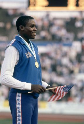 Carl Lewis Usa Won Gold Medal Editorial Stock Photo - Stock Image ...