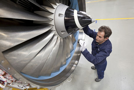 Rollsroyce Aircraft Engine Production Final Assembly Editorial Stock ...