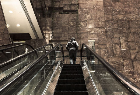 Young Man On Escalator Trump Tower Editorial Stock Photo - Stock Image ...
