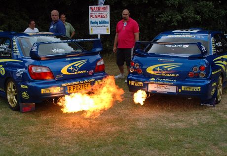 Subaru Impreza Cars Shooting Flames Exhaust Editorial Stock Photo ...