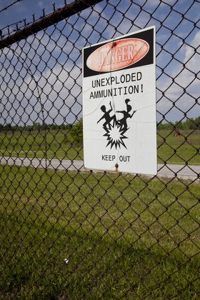 Sign Warns Danger Unexploded Ammunition On Editorial Stock Photo ...