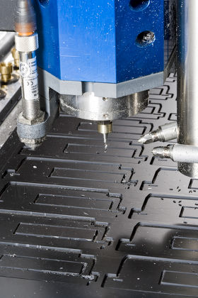 Computercontrolled Milling Machine Cutting Plastic Plate Editorial ...