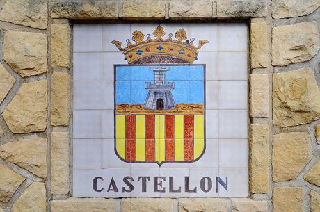 Town Coat Arms Castellon Painted On Editorial Stock Photo - Stock Image ...
