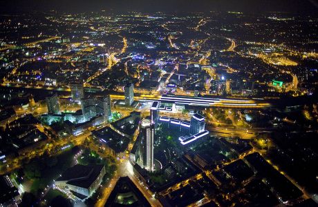 Aerial View Night Shot Saalbau Essen Editorial Stock Photo - Stock ...
