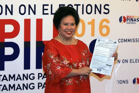 Philippine Senator Miriam Defensor Santiago Holds Editorial Stock Photo ...