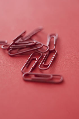 Red Paper Clips Macro Editorial Stock Photo - Stock Image | Shutterstock