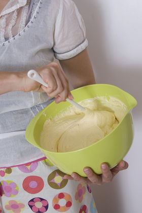 Model Released Woman Stirring Cake Mix Editorial Stock Photo - Stock ...