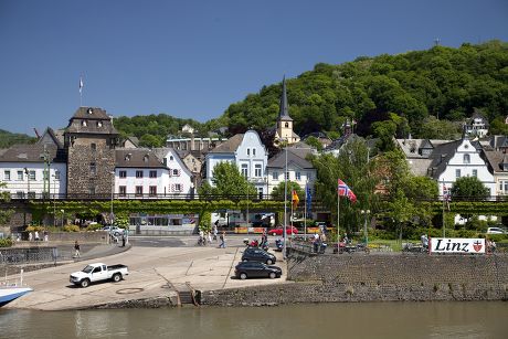 Rhine Promenade Linz Rhein Rhineland Rhinelandpalatinate Editorial ...