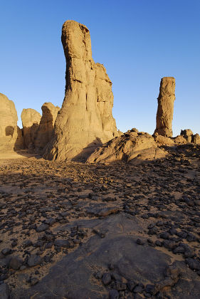 Cylindrical Rock Formations El Ghessour Tassili Editorial Stock Photo ...