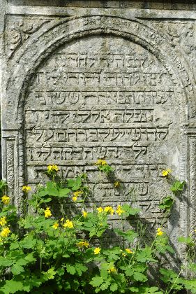 Gravestone Hebrew Inscription Jewish Cemetery Remuh Editorial Stock ...