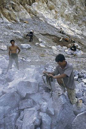 Quarrying Karst Limestone Landscape Being Destroyed Editorial Stock ...