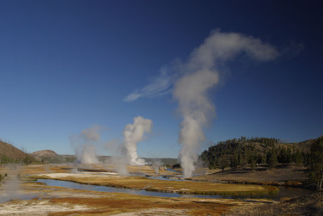 Steam Rising Geyser Activity Midway Geyser Editorial Stock Photo ...