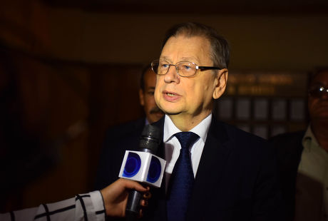 Russian Ambassador Egypt Sergei Kerbachenko Speaks Editorial Stock ...
