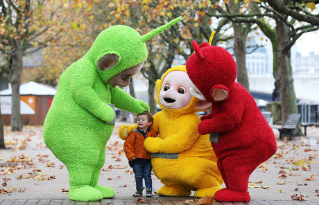 Teletubbies hand out big hugs on the Southbank, London, Britain - 05 ...