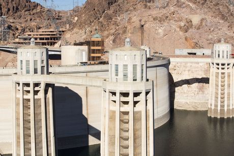 Intake Towers Hydro Plant On Hoover Editorial Stock Photo - Stock Image ...