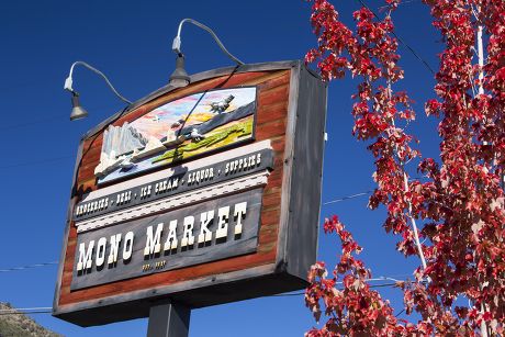 Fall Colours Mono Store Lee Vining Editorial Stock Photo - Stock Image ...