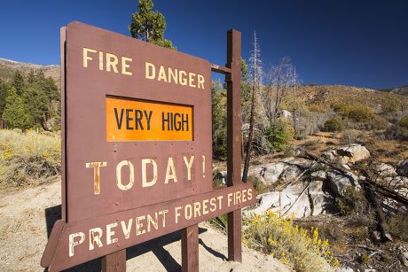 Fire Danger Sign Next Forest That Editorial Stock Photo - Stock Image ...