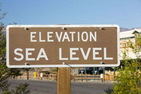 Sea Level Sign Stovepipe Wells Death Editorial Stock Photo - Stock ...