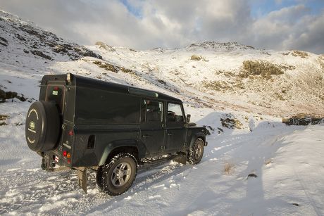 Land Rover Descending Wrynose Pass Winter Editorial Stock Photo - Stock ...