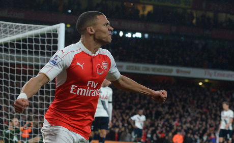 Kieran Gibbs Arsenal Celebrates Scoring Make Editorial Stock Photo ...