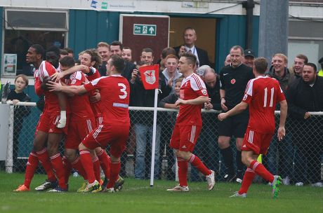 Whitehawk Striker Danny Mills Mobbed After Editorial Stock Photo ...
