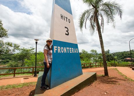 Argentinian Triple Frontier Tri Marker Where Editorial Stock Photo ...