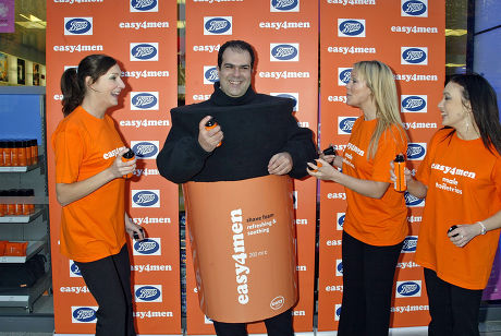 STELIOS HAJI IOANNOU PROMOTING HIS EASY4MEN TOILETRIES, LONDON, BRITAIN ...